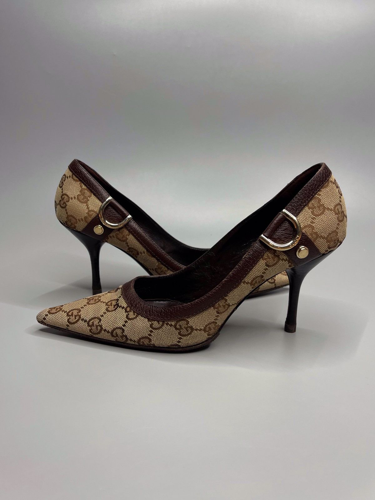 Gucci Vintage Gucci Monogram Heels | Grailed