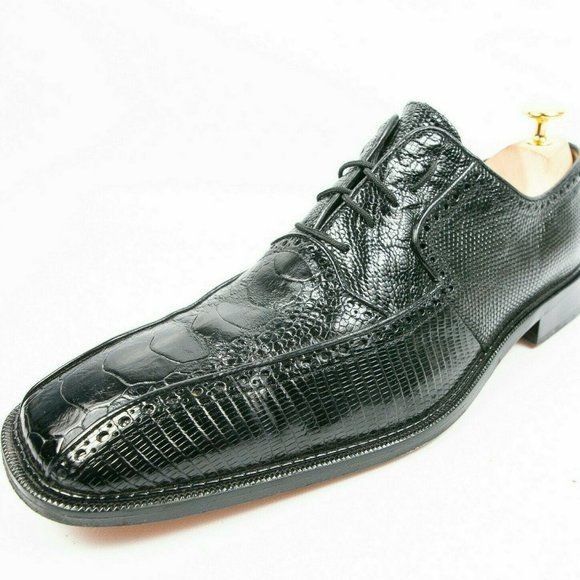Belvedere Exotic Studio Belvedere Men 9.5 Black Ostrich Leg and Lizard | Grailed