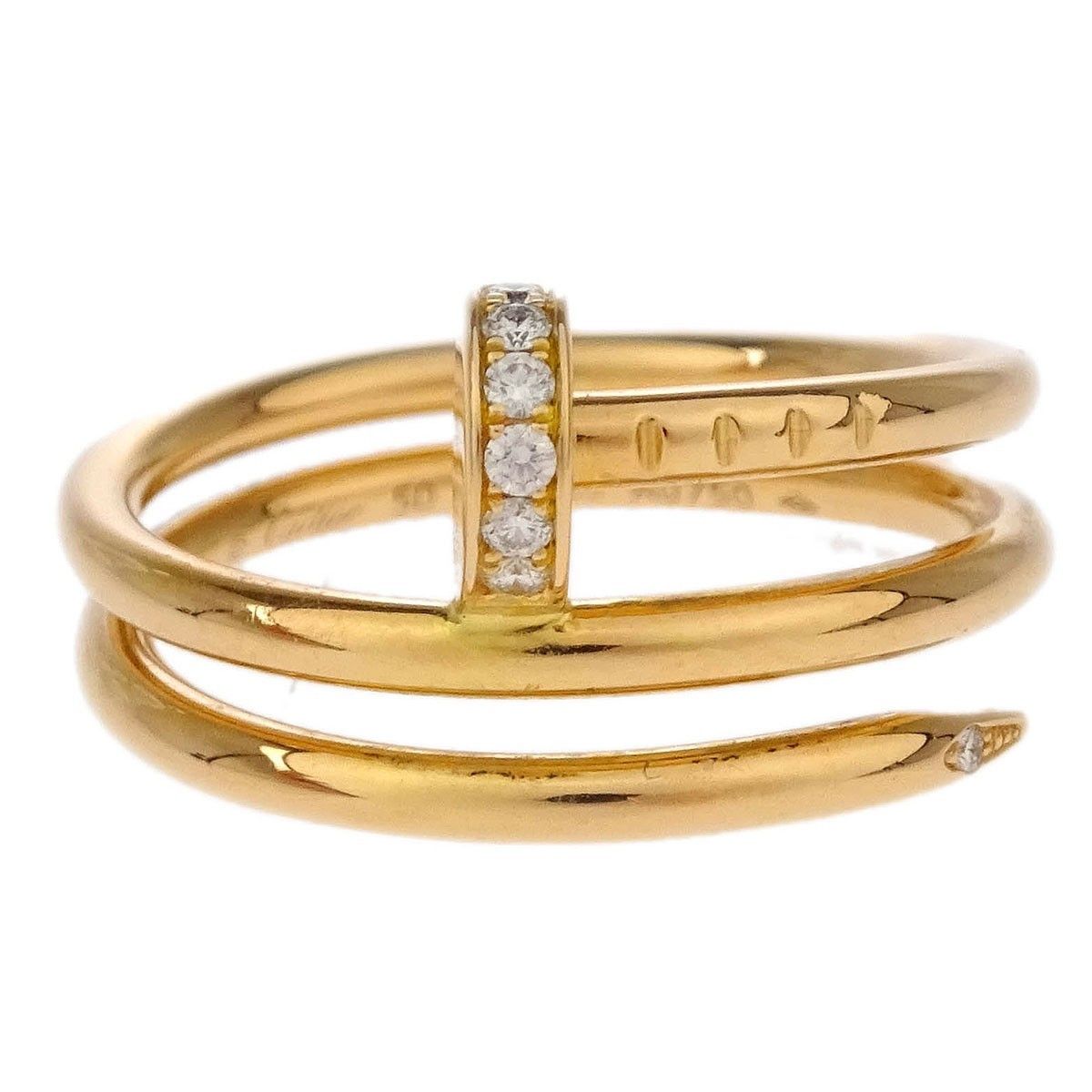 Cartier Cartier Juste un Clou Double Ring 18K Rose Gold and Diamonds ...
