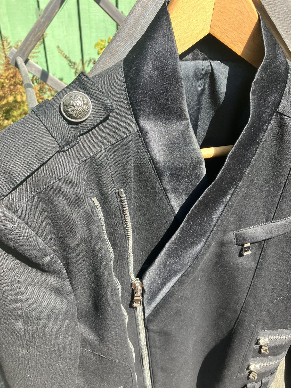 Balmain SS14 Kimono Military Biker Jacket Asymmetric Zippers | Grailed