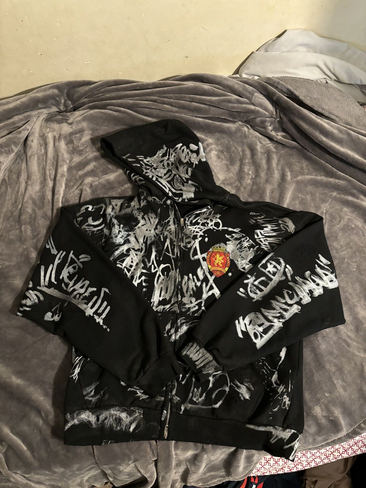 Balenciaga Balenciaga black graffiti skater jacket | Grailed