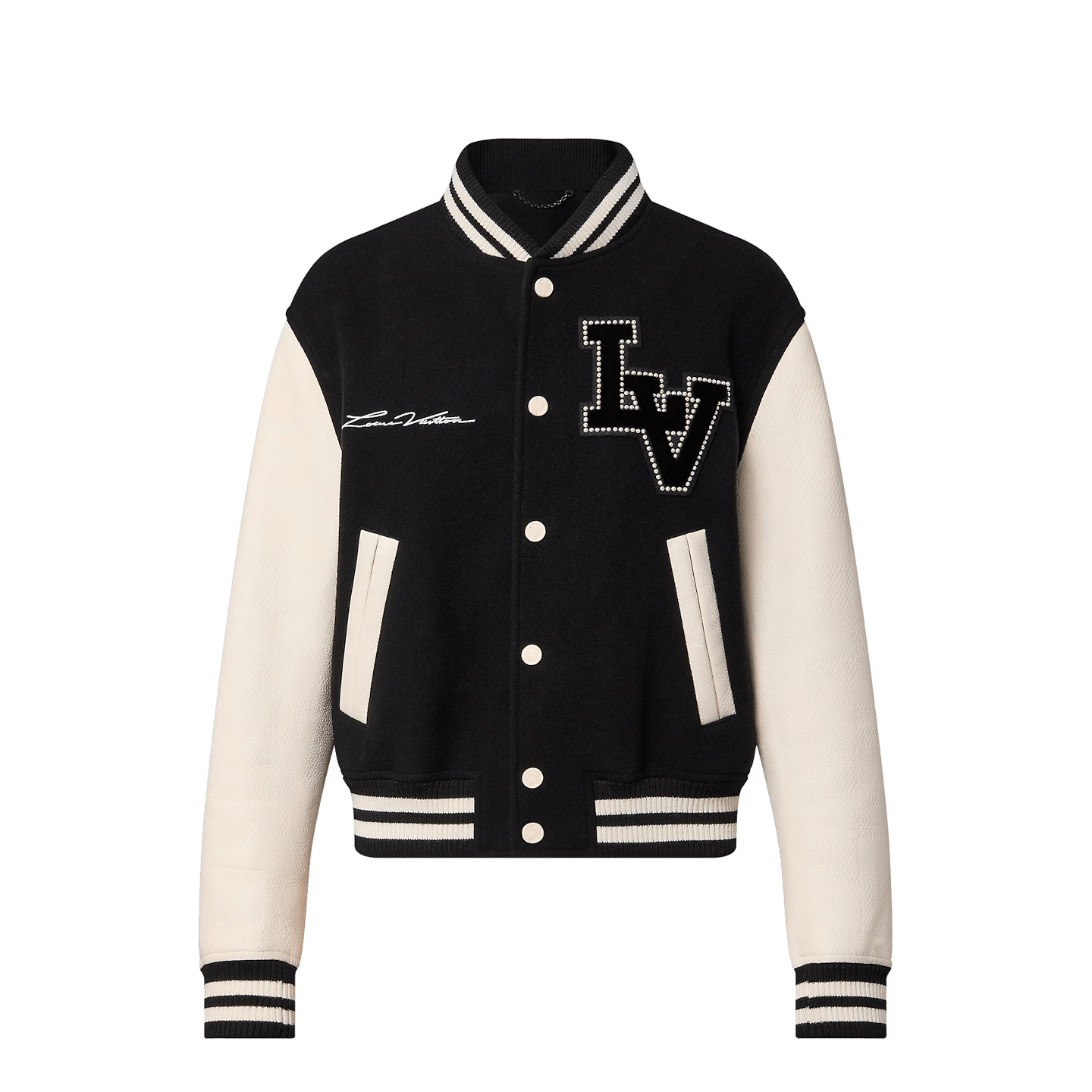 Louis Vuitton × Varsity Jacket LOUIS VUITTON JACKET LEATHER MONOGRAM ...
