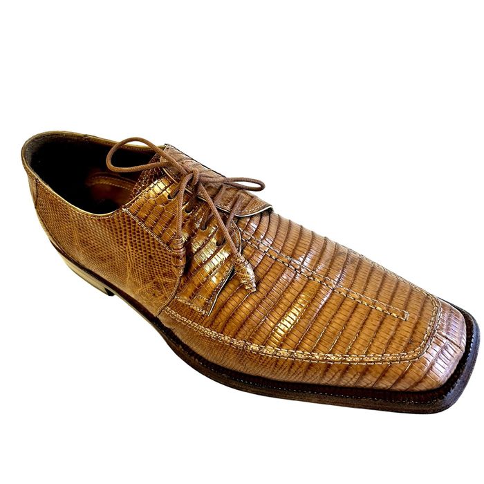 Mezlan Mezlan Platinum Harrison Cognac Genuine LIZARD SKIN Shoes 11 ...
