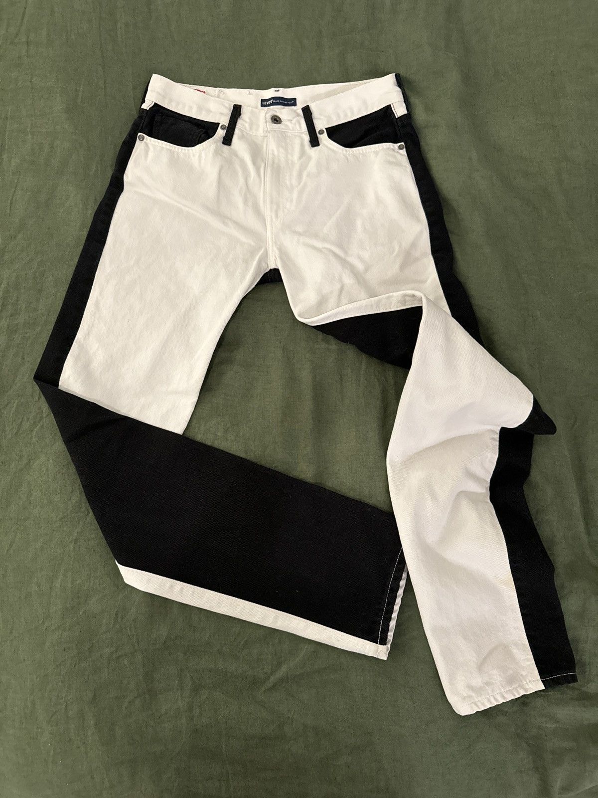 Levi's Made & Crafted Levis Made & Crafted 502 30x34 split color jeans ...