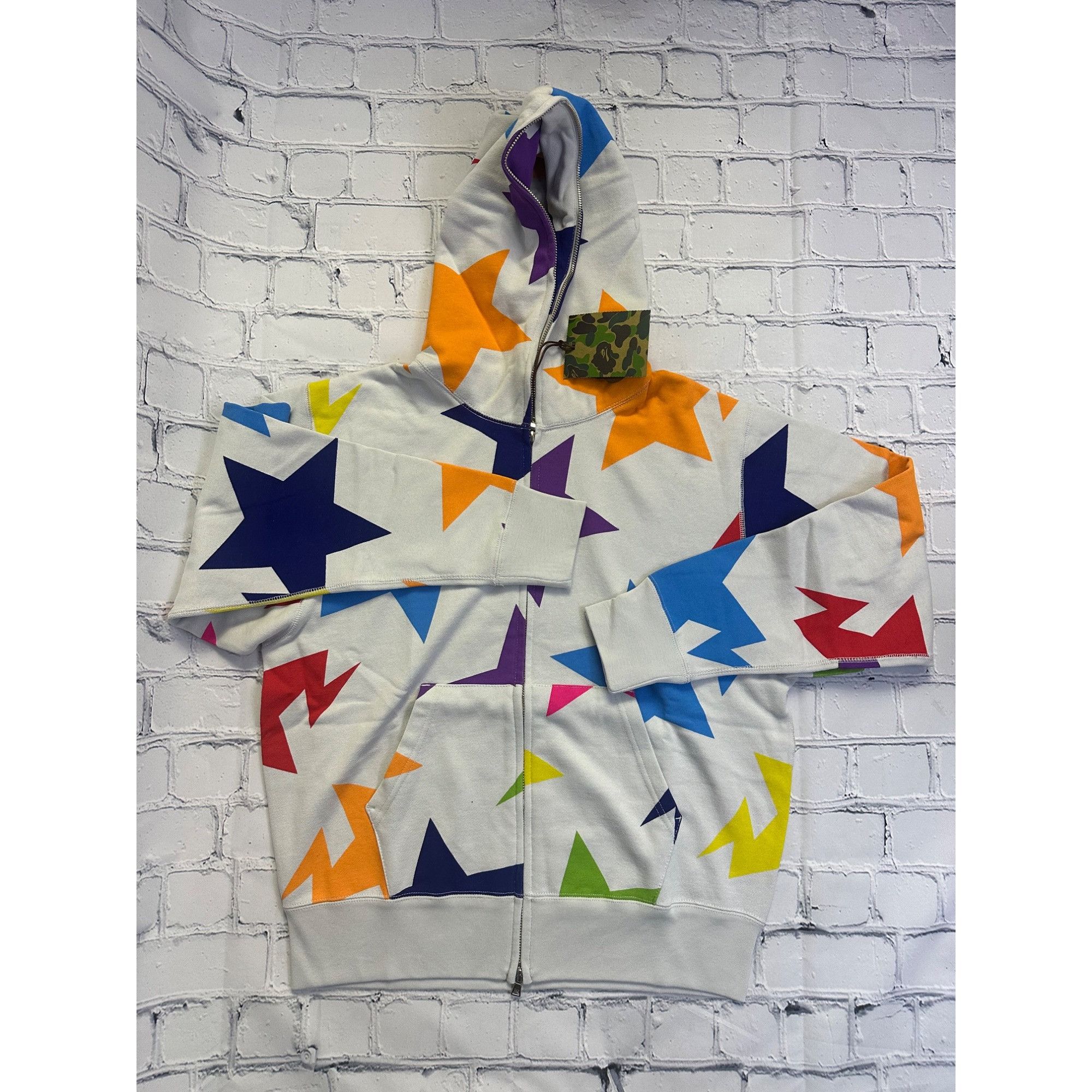 Bape Sta Pattern Relaxed Fit Full Zip Hoodie | Grailed