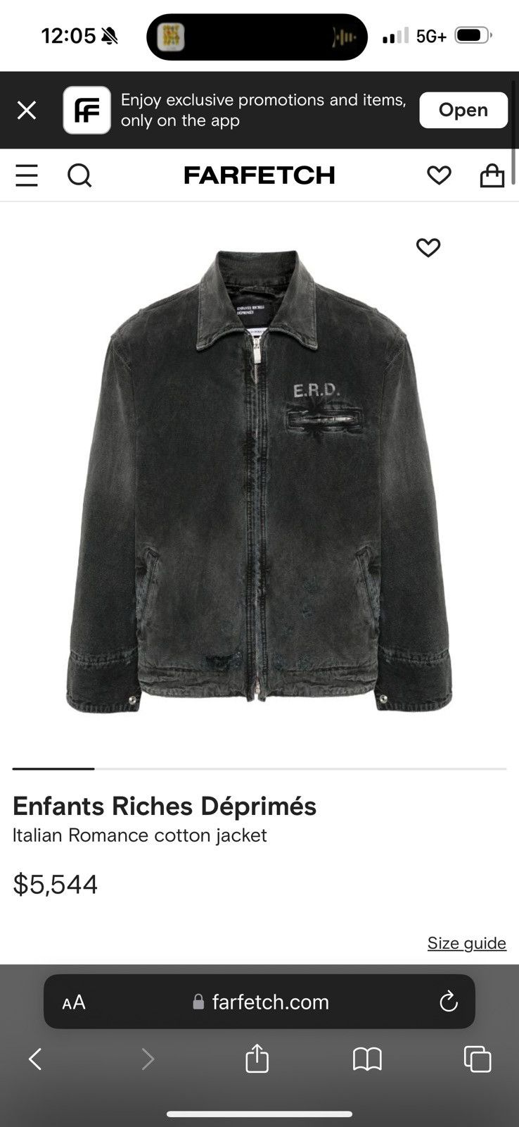 Enfants Riches Deprimes ERD Italian romance denim jacket | Grailed