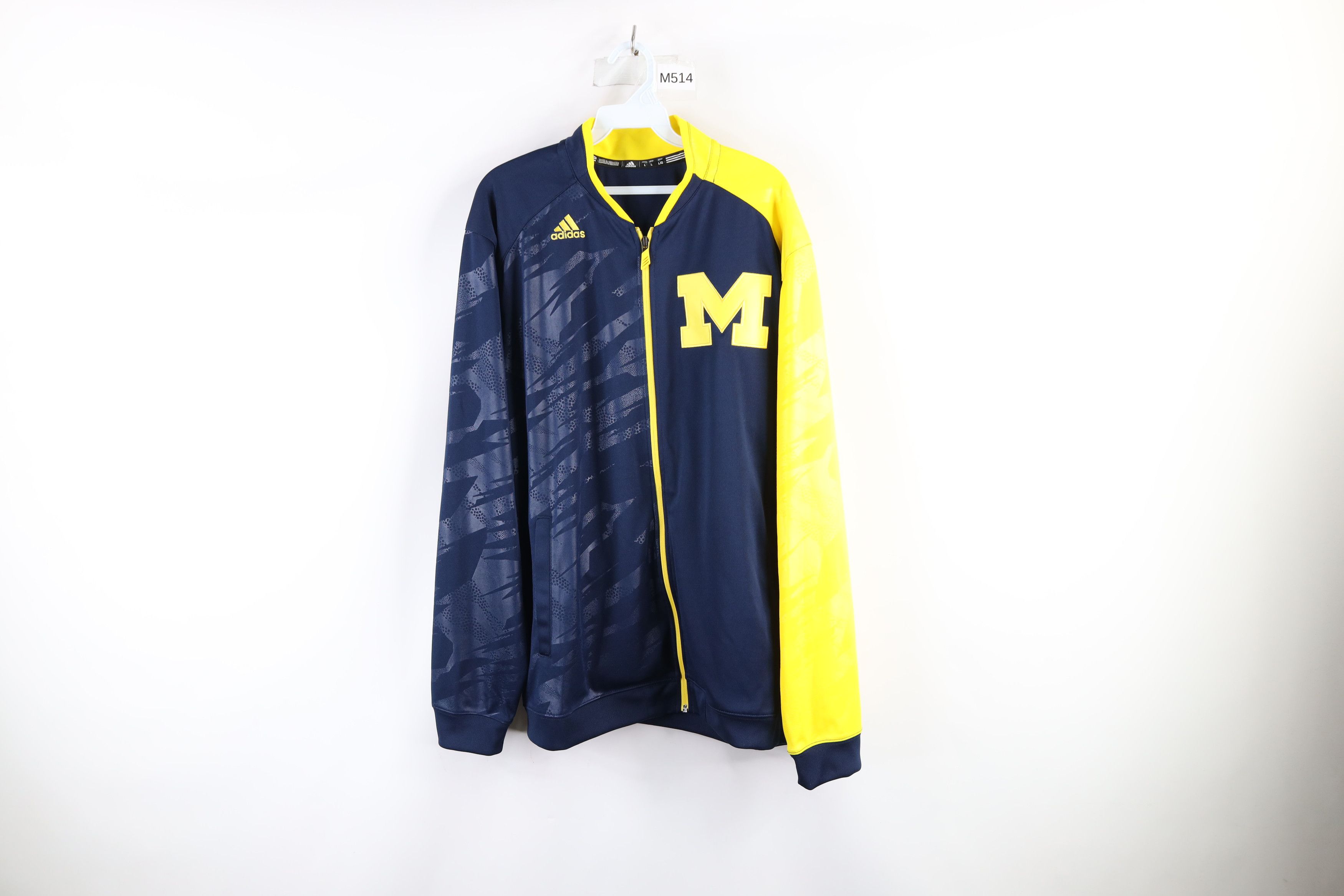 Adidas × Vintage Adidas University of Michigan Football Full Zip Jacket ...