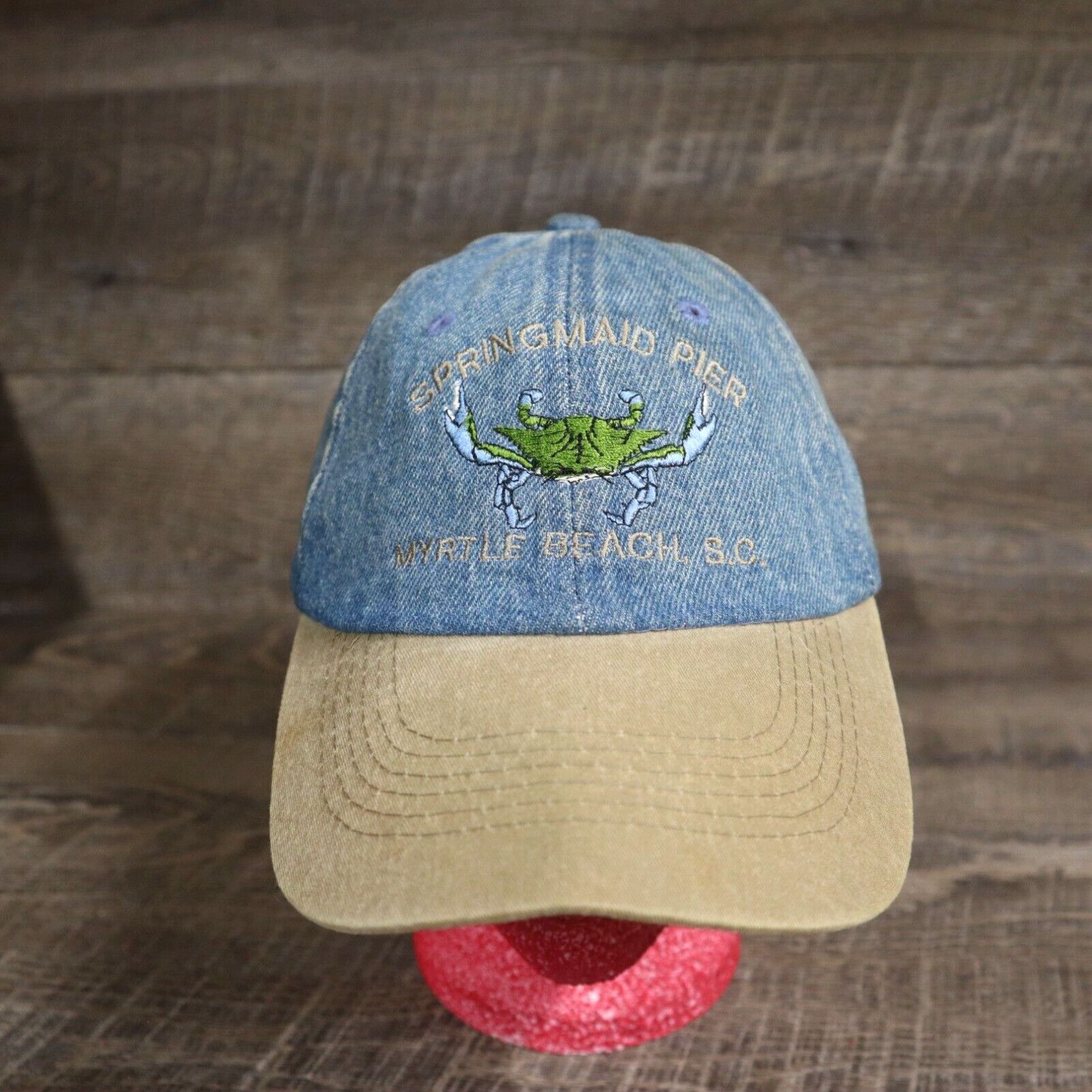 Vintage Myrtle Beach South Carolina Spring Maid Pier Blue Baseball Cap ...