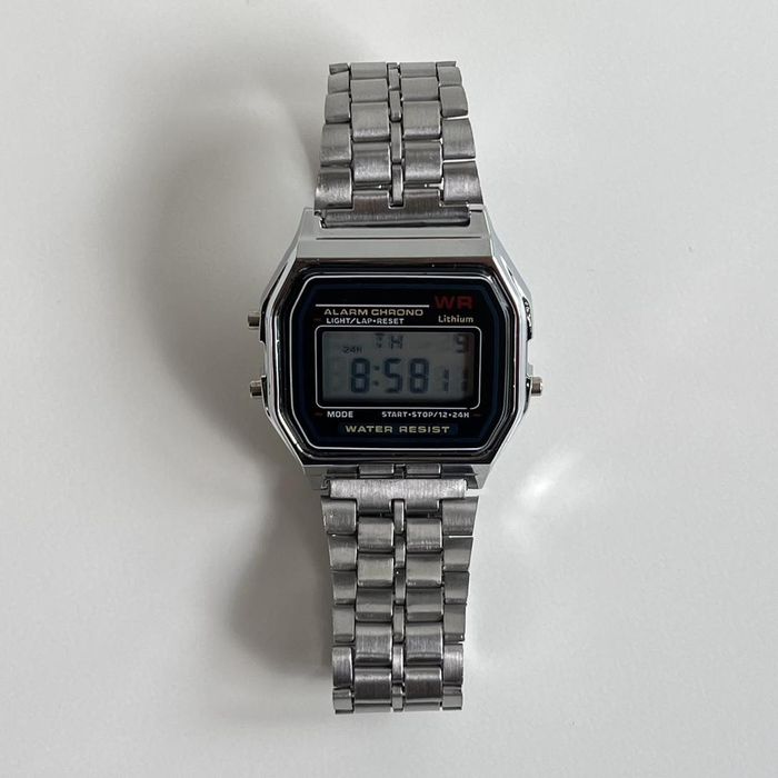 Vintage y2k 2000s vintage retro silver stainless steel digital watch ...