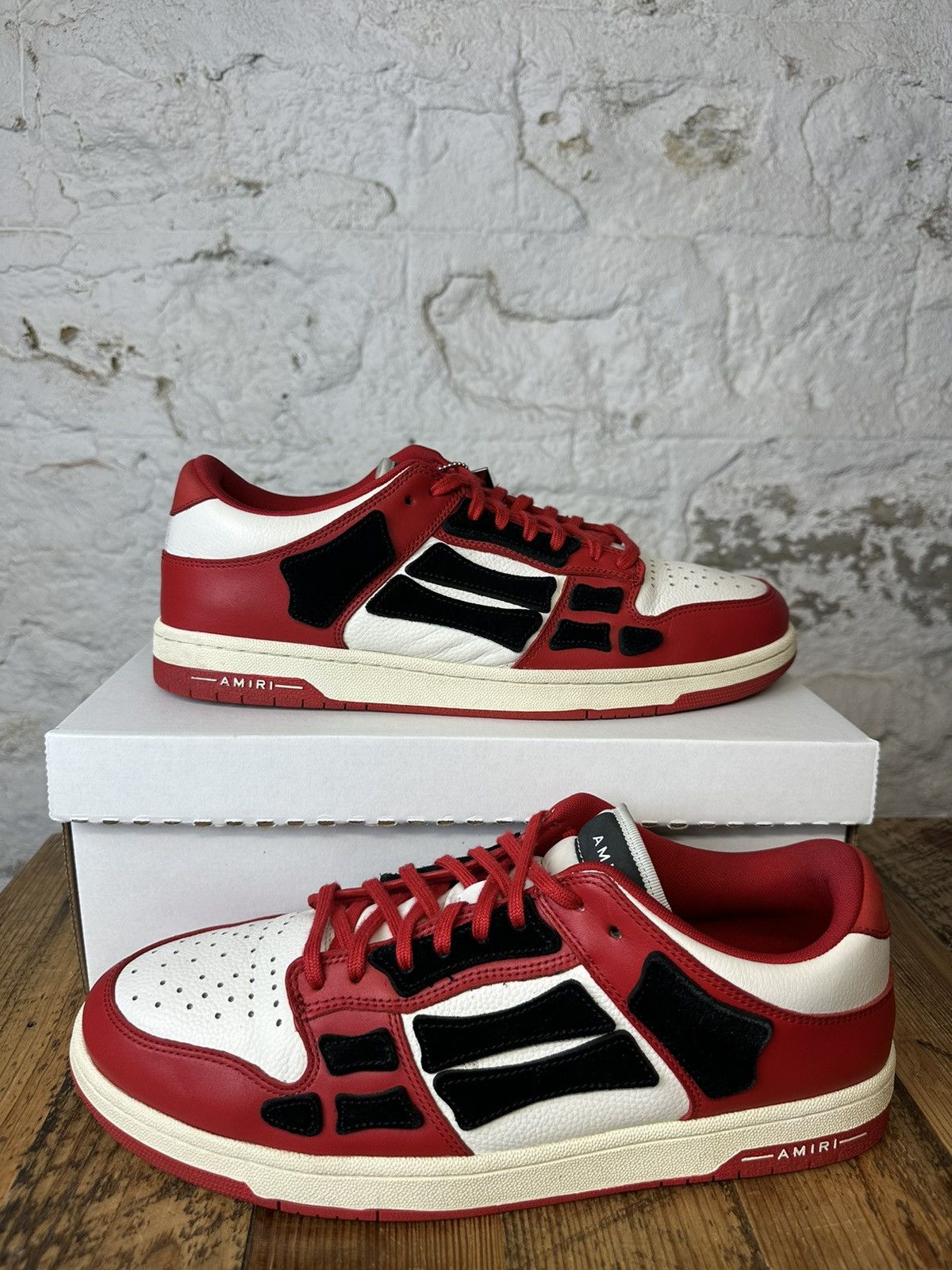 Amiri Amiri Black Skeleton Red White Sneaker Size 14 | Grailed