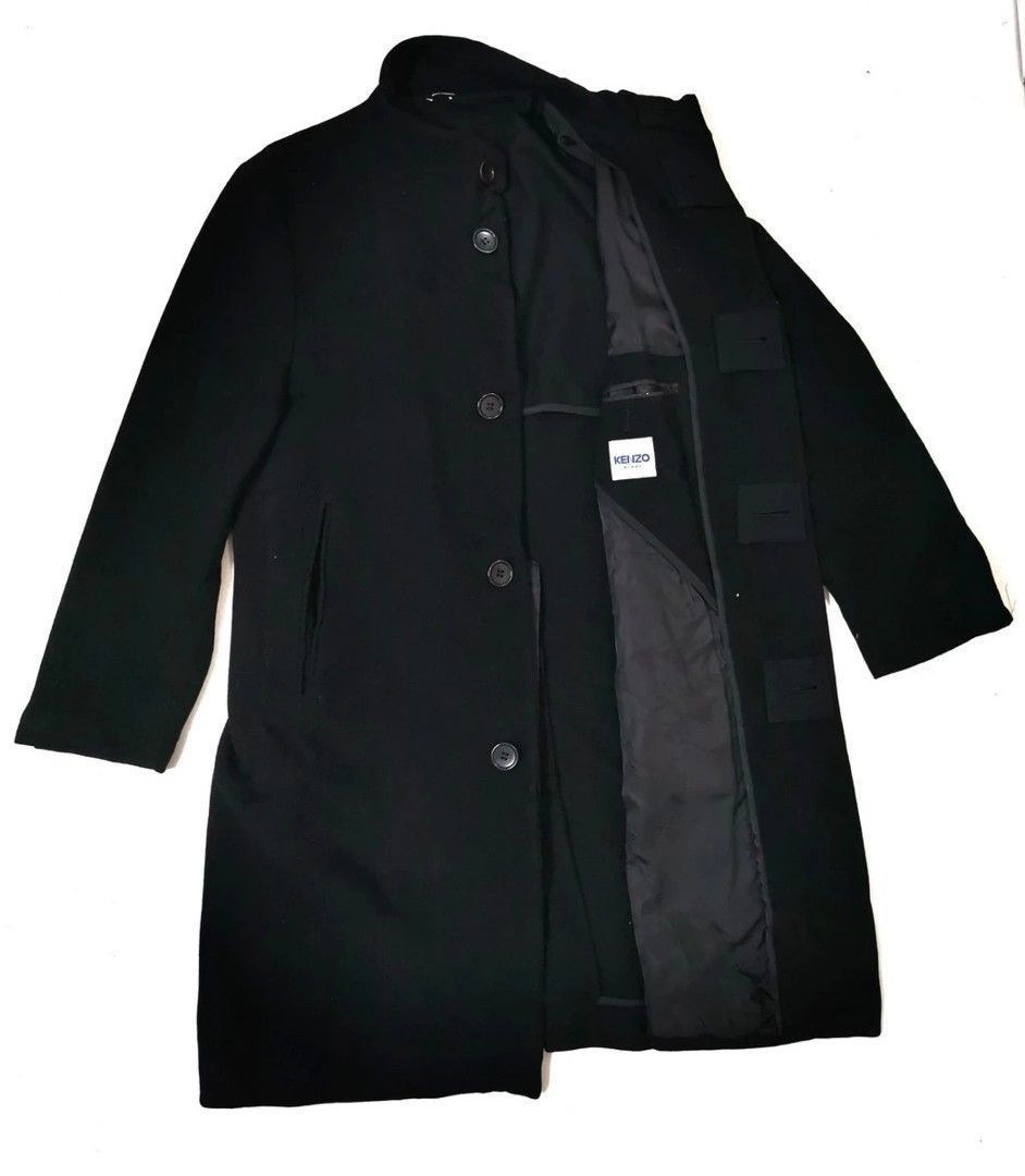 Kenzo Vintage Made In Japan Black Kenzo Homme Wool Trench Coat | Grailed