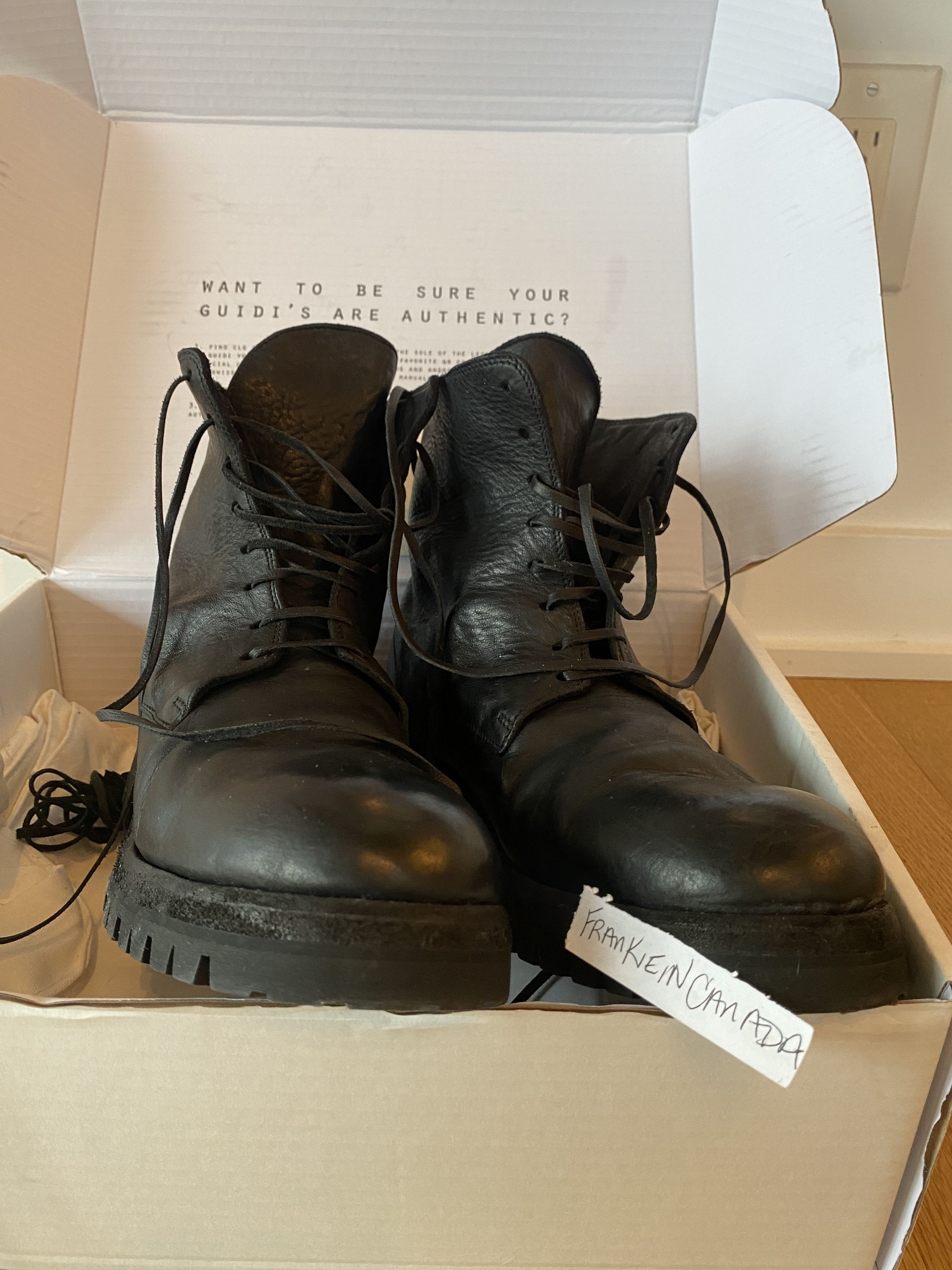 Guidi 795V Lace Up Boot With Vibram Sole, black, horse leather | Grailed