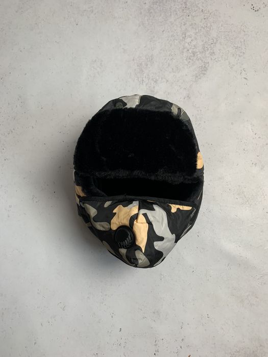 Vintage Vintage Camo Mask Fuzzy Faux Fur Trapper Ushanka Hat Os Grailed