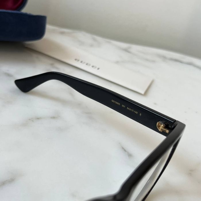 Gucci NEW Gucci GG1340O Black Square Logo Eyeglasses Frames | Grailed
