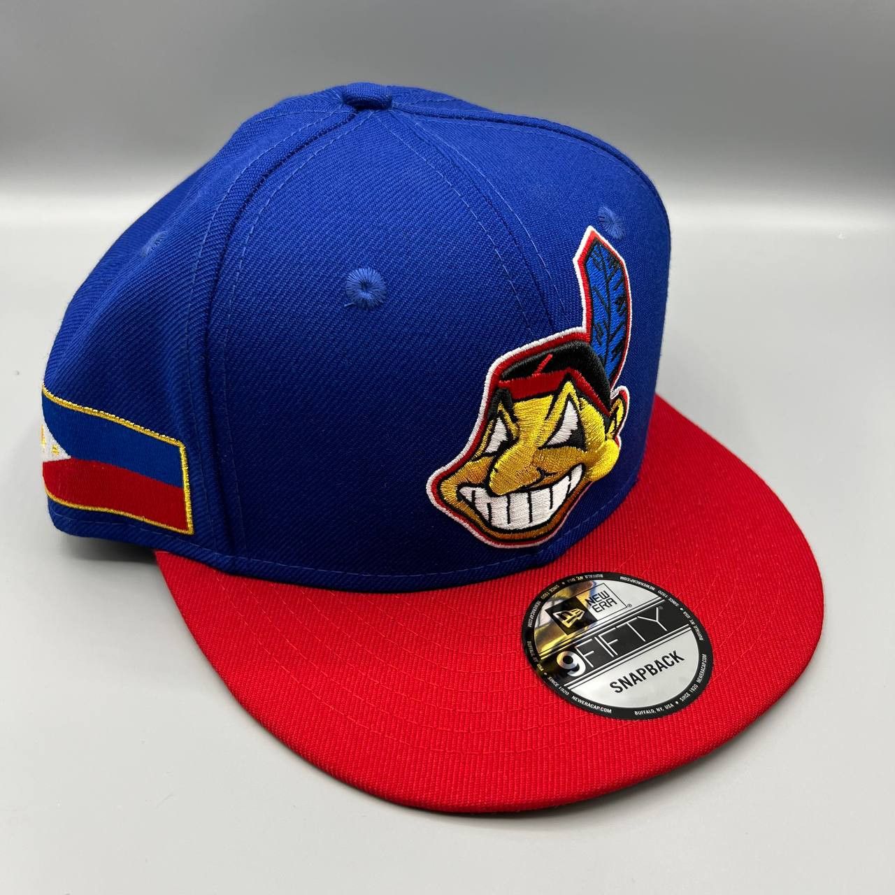 New Era Cleveland Indians Hat Men Blue Philippine Flag Snap Back Cap ...