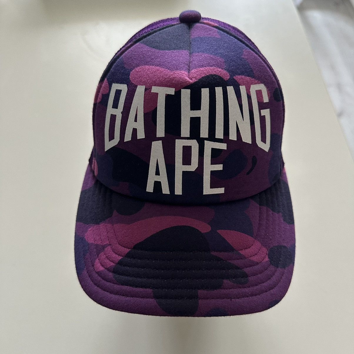 Bape Bape NYC Logo Trucker Cap | Grailed