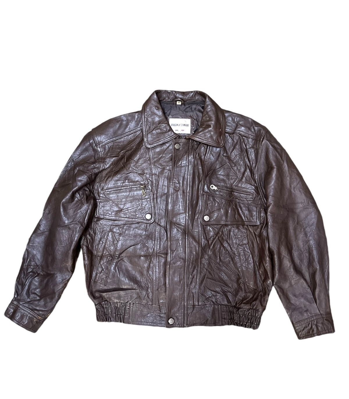 Genuine Leather × Leather Jacket × Vintage ‼️Dragon of Silk Road ...