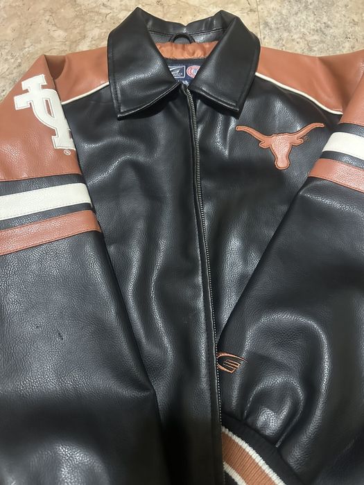 Vintage Vintage Texas Longhorns Leather Jacket | Grailed