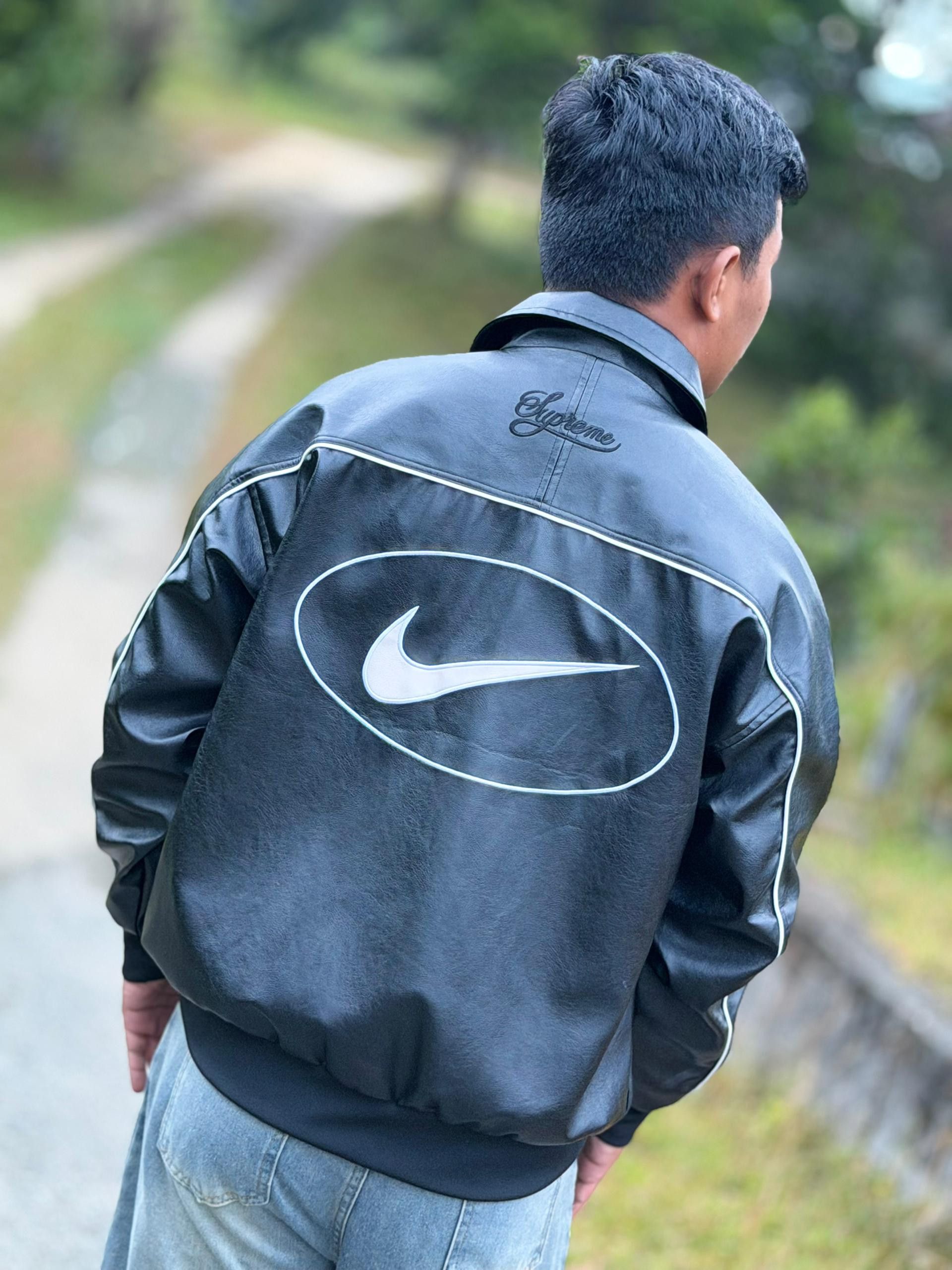 Nike × Supreme NIKE X SUPREME LEATHER JACKET | Grailed