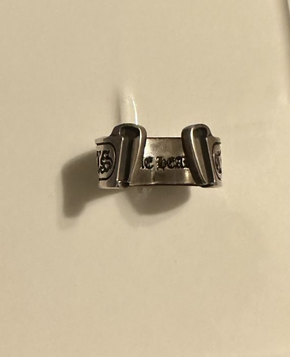 Chrome Hearts Chromehearts scroll label ring | Grailed