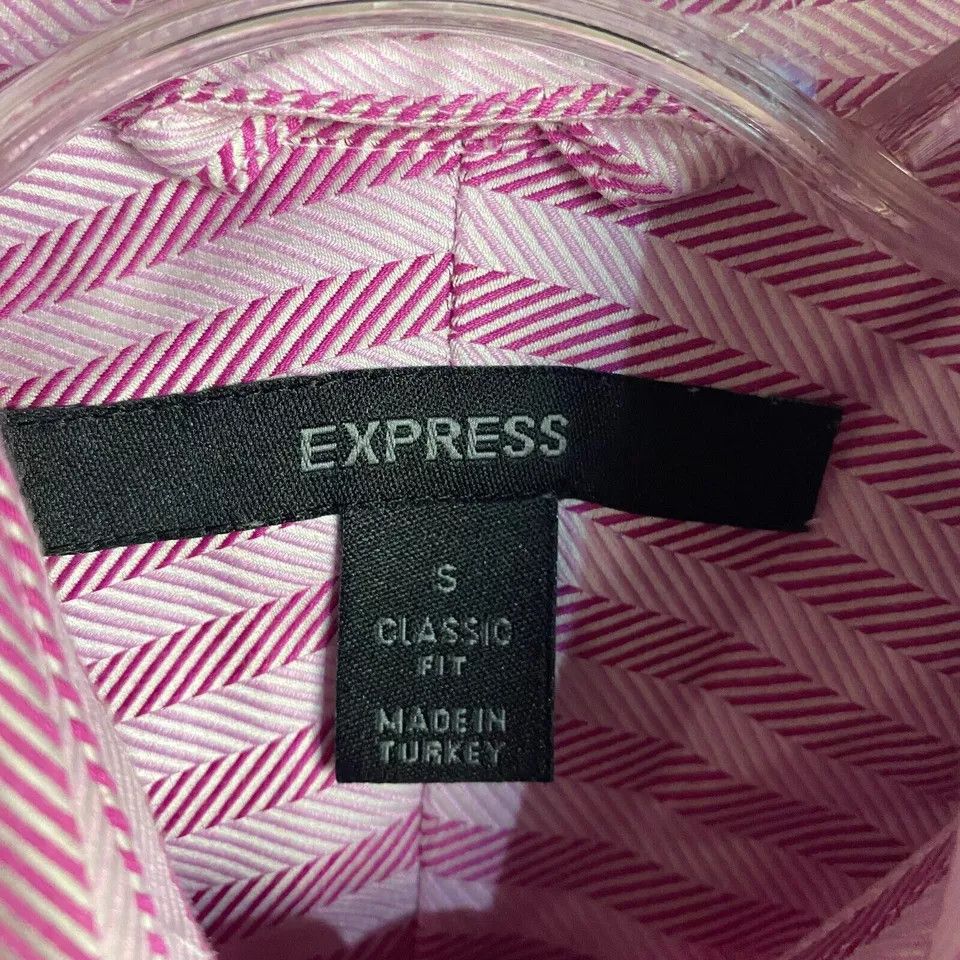 Express Express Shirt Men's Small Classic Fit Striped Italian Fabric ...