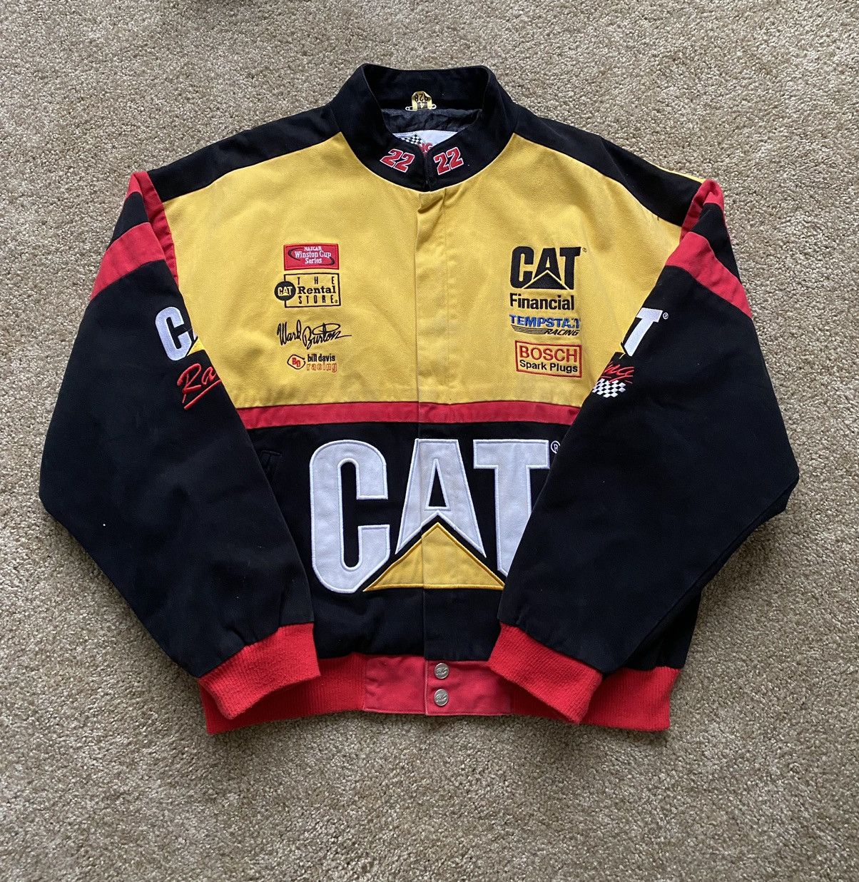 NASCAR × Vintage Nascar Ward Burton CAT Racing Champion Jacket | Grailed
