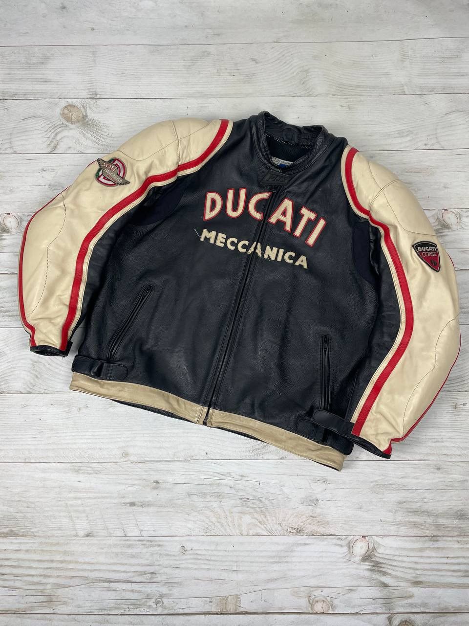 Vintage Vintage Ducati Meccanica Bologna Corse Racing Leather Jacket ...