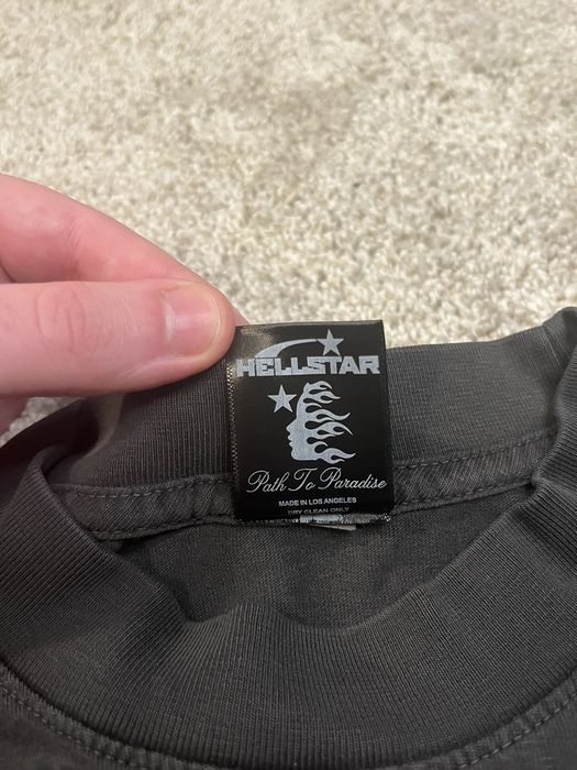 HELLSTAR Hellstar Jesus Emblem T-Shirt Grey | Grailed