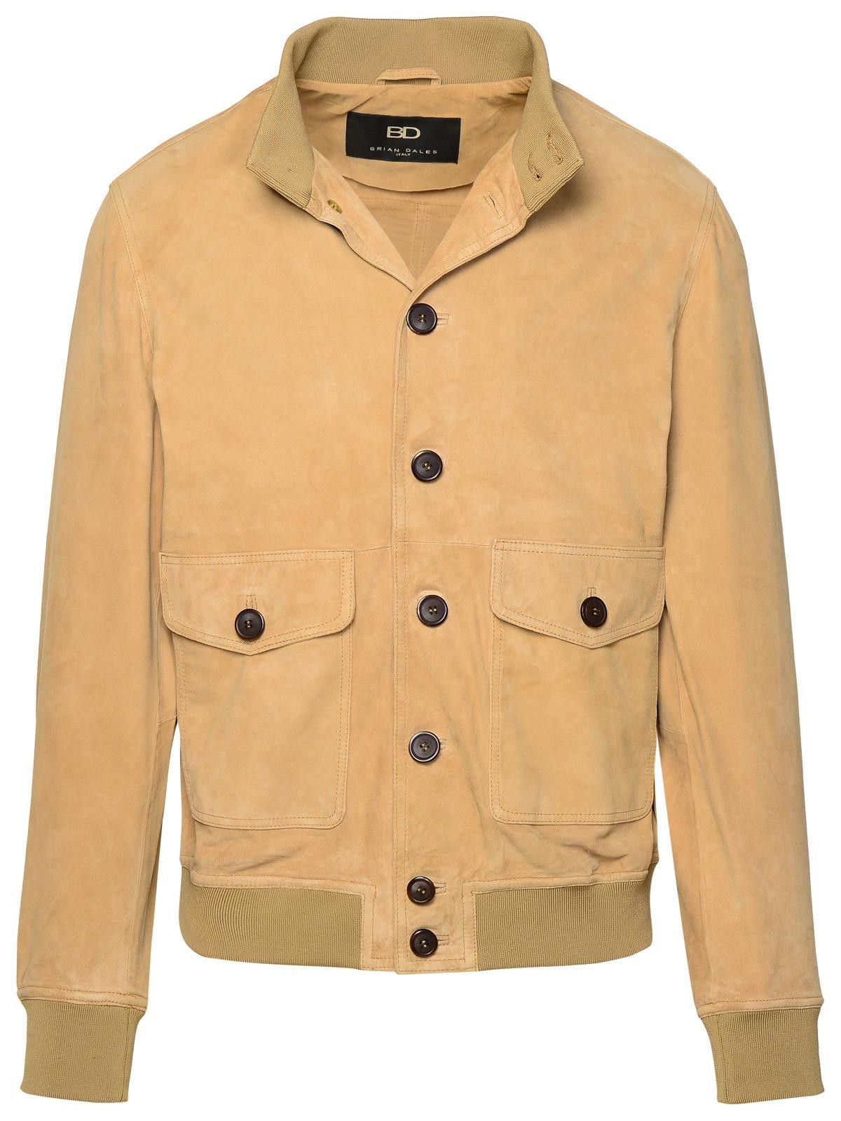 Brian Dales BRIAN DALES Beige Leather Jacket | Grailed