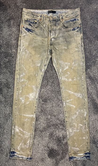 Purple Brand Purple Brand Jeans “Holographic Earth” embossed denim ...
