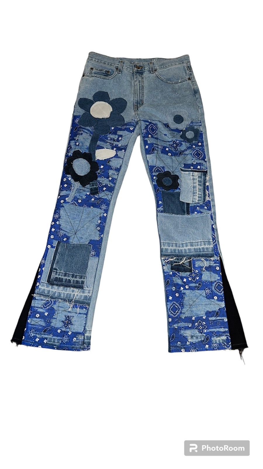 Streetwear 1of1 custom flare jeans | Grailed