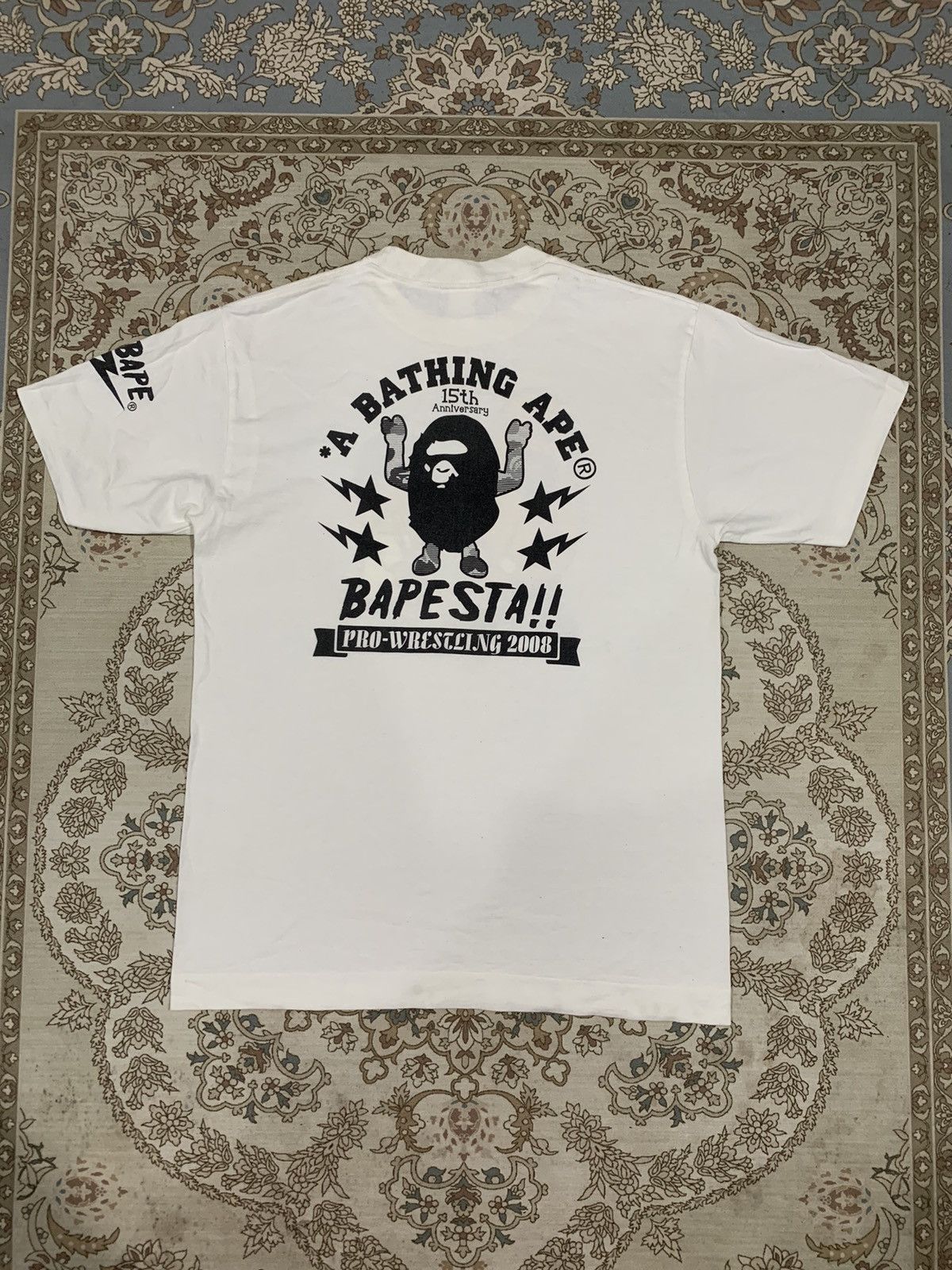 Bape Bapesta 15th Anniversary Pro Wrestling 2008 Tshirt | Grailed