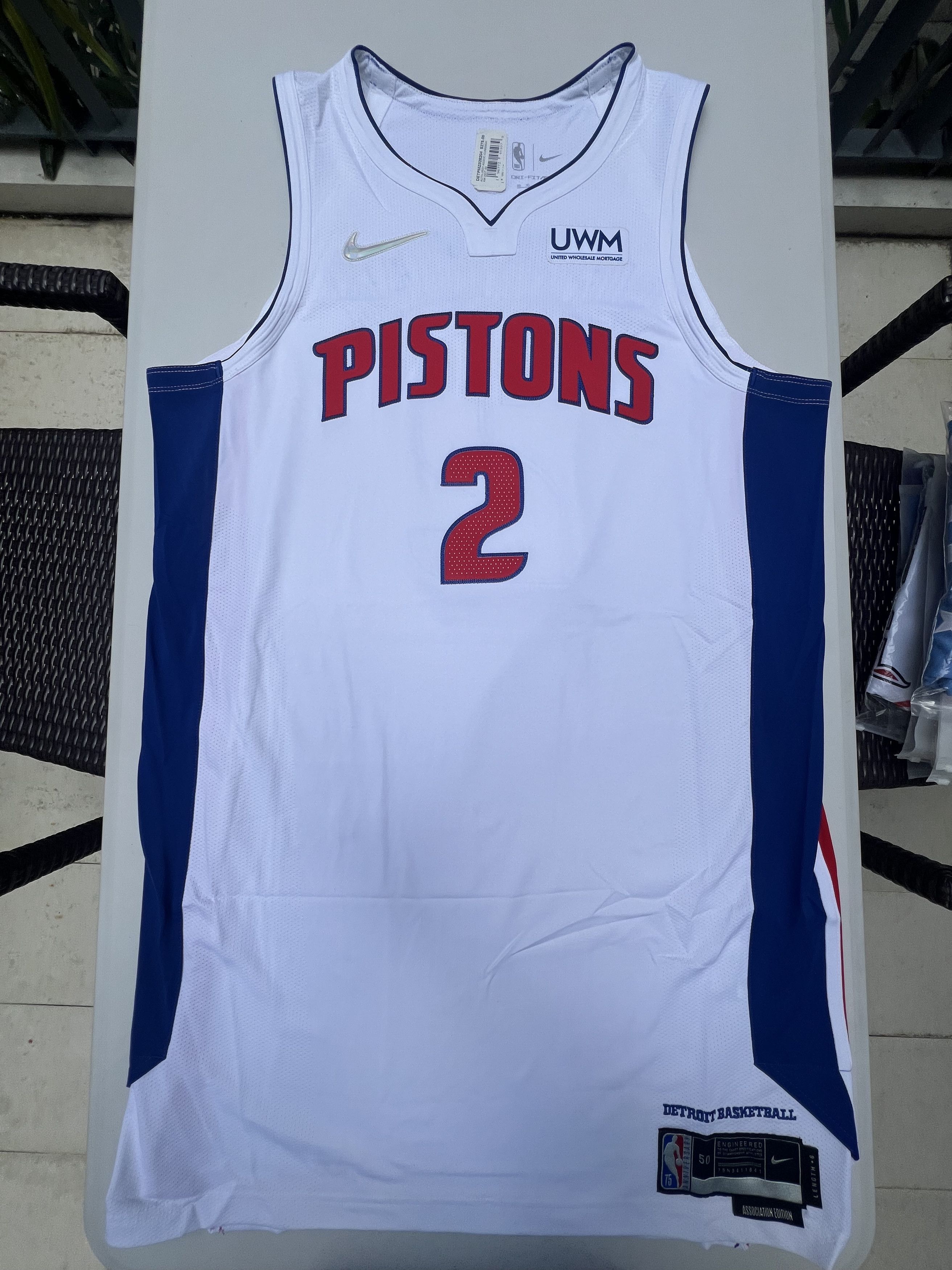 NBA × Nike Cade Cunningham Detroit Pistons Association Authentic Jersey ...