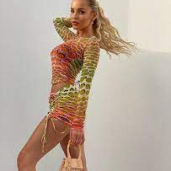 Designer × Streetwear The Illusion Set by Omighty Mini Skirt Retro Sheer Mesh Grad | Grailed