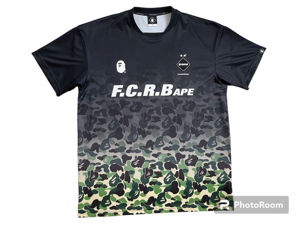 Bape Bape x F.C.R.B. Jersey Black/Camo - Size XL (Japan Sizing) | Grailed