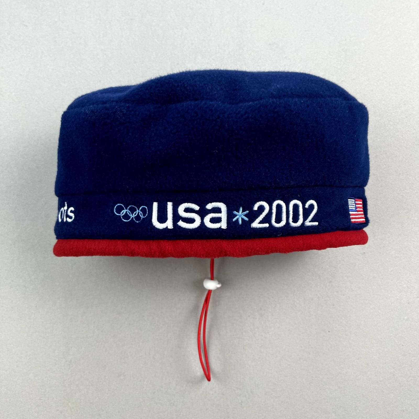 Roots × Vintage Vintage Olympics Beanie Hat Blue Fleece Team USA 2002 ...