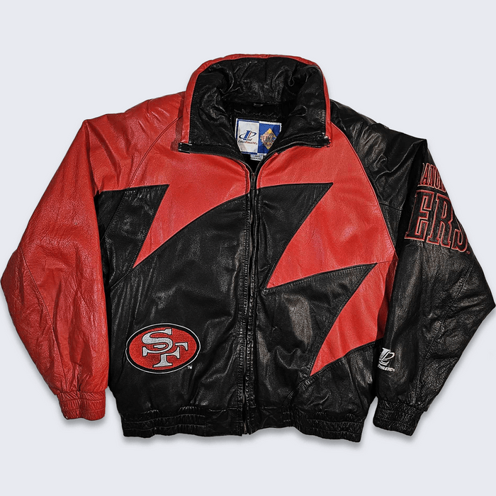 Vintage San Francisco 49ers Vintage 90s Shark Tooth Leather Jacket ...