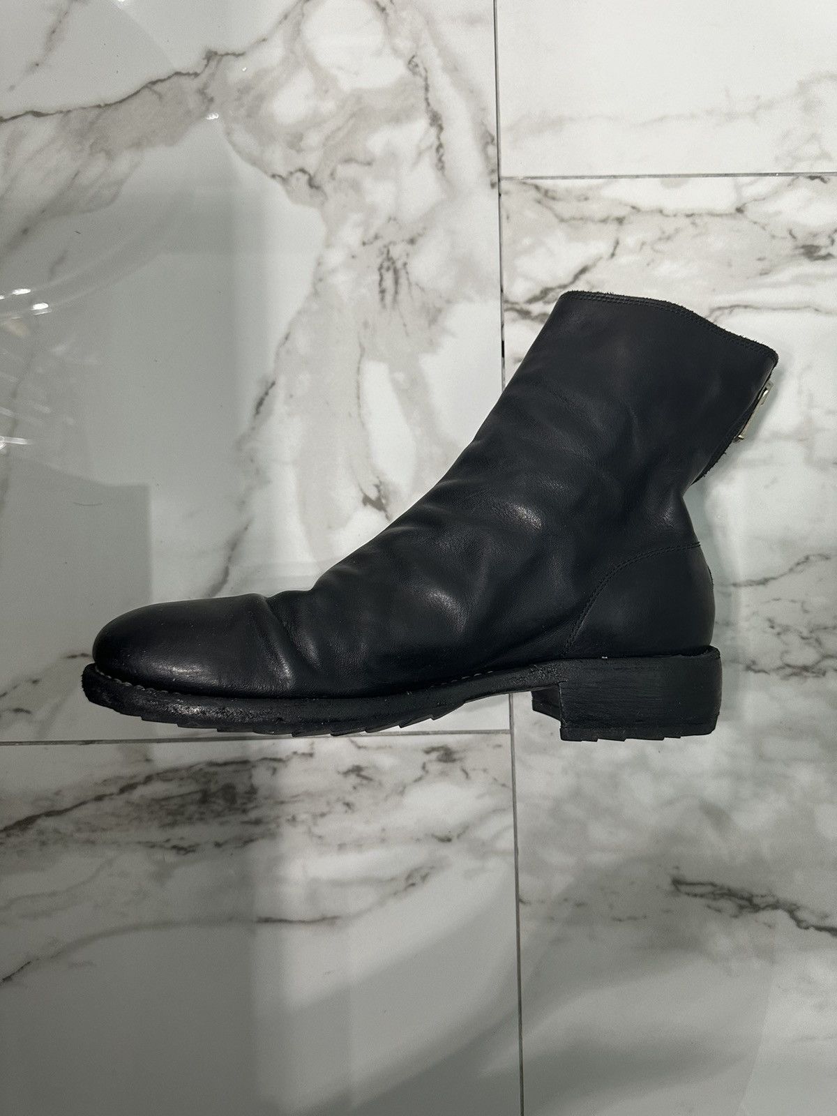 Guidi Guidi 986 Horse Full Grain Black Zip Boots | Grailed