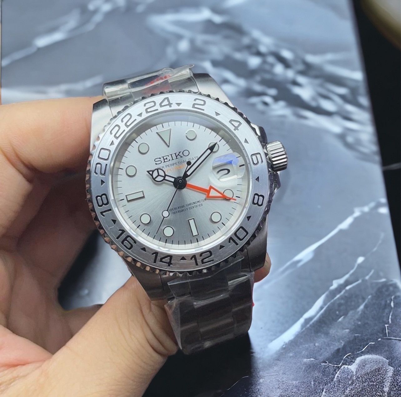 Japanese Brand × Seiko Seiko Mod Explorer 2 GMT Steel 41mm Automatic ...