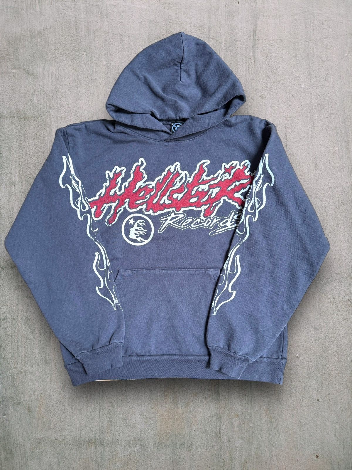 HELLSTAR HELLSTAR STUDIOS RECORDS TOUR HOODIE FADED BLACK | Grailed
