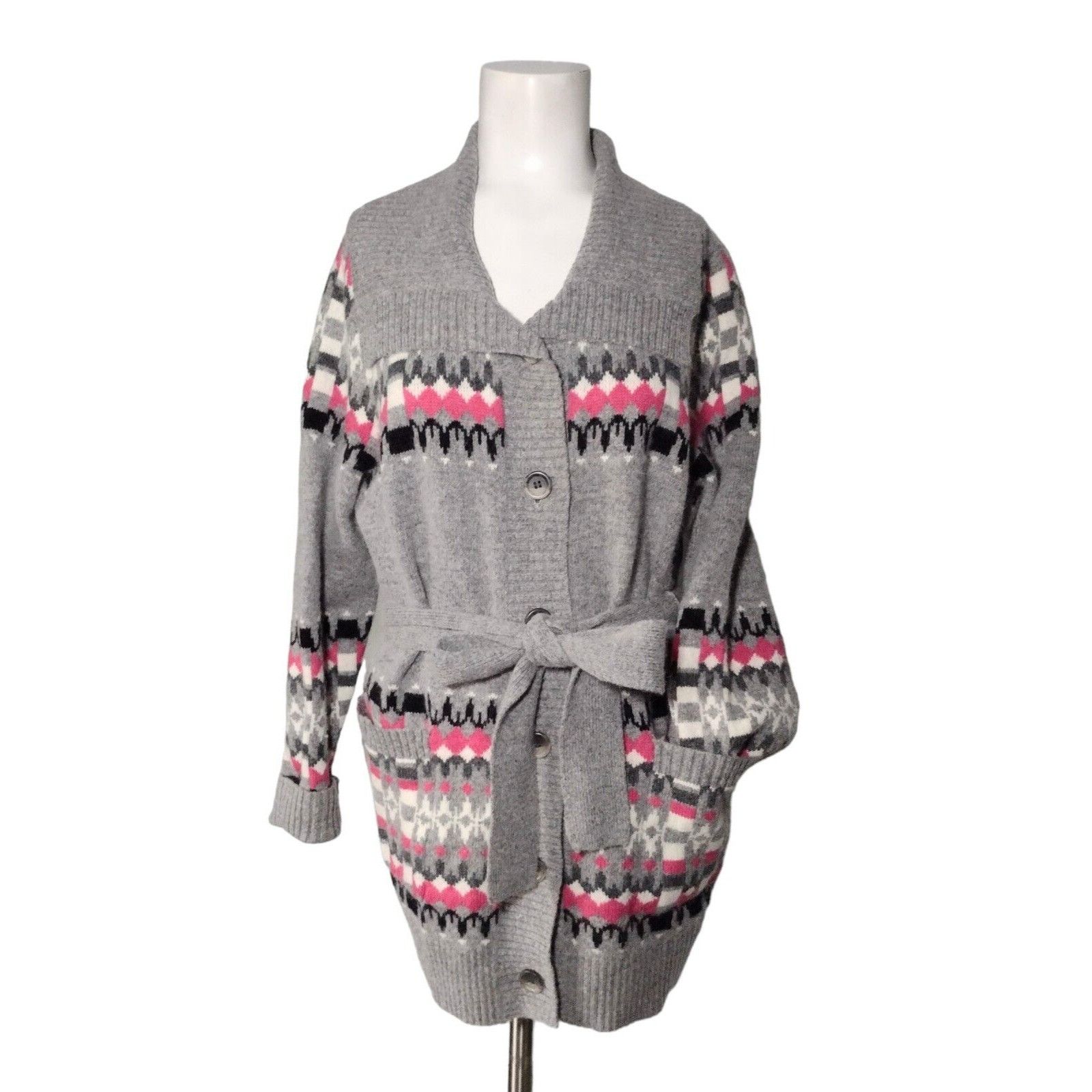 Pendleton Pendleton Lambs Wool Angora Fair Isle Belted Cardigan Sweate | Grailed