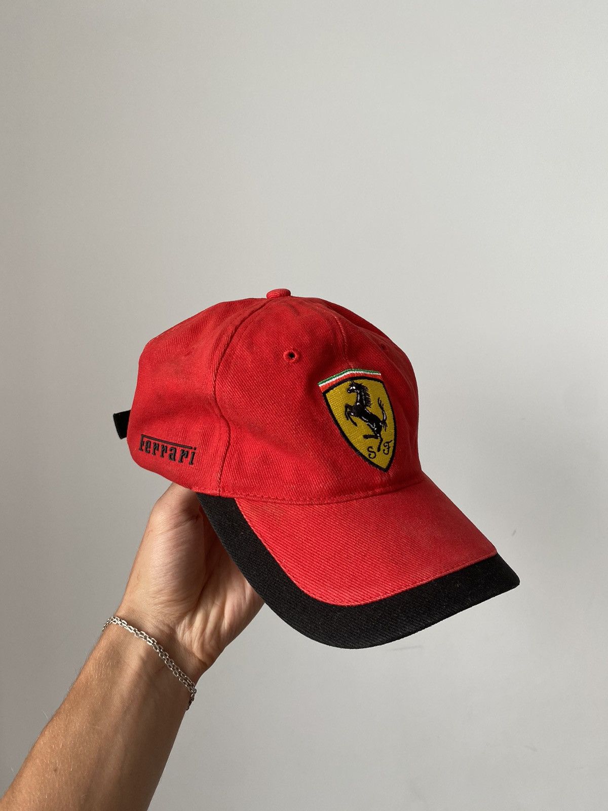 Ferrari × Racing × Vintage Vintage Y2K Ferrari Multilogo Red Racing Cap ...