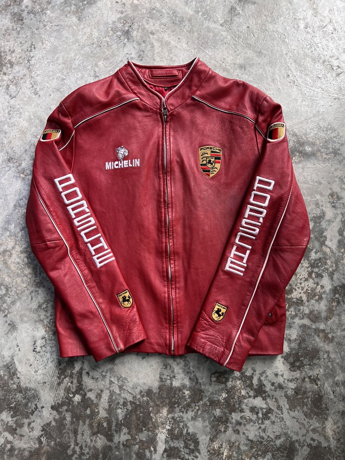 Porsche Design × Vintage Vintage Porsche Racing Leather Jacket | Grailed