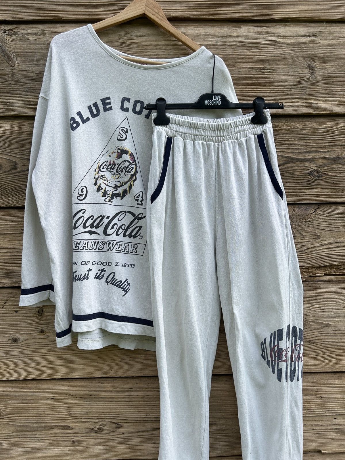 Coca Cola 90s Vintage 1995 Coca Cola Full Cotton Suit Bundle Pants Top ...