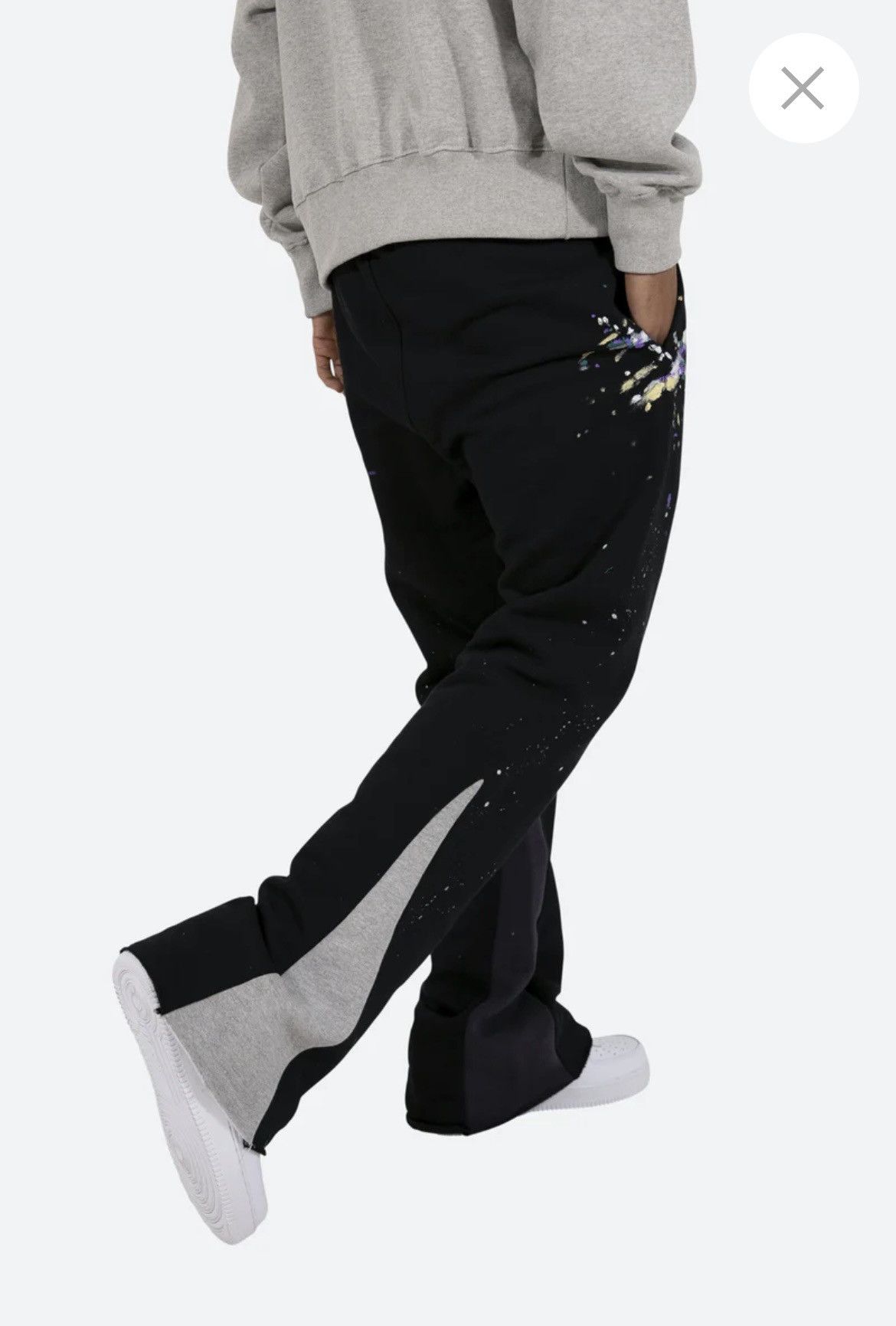 MNML MNML Black Contrast Flare Sweatpants | Grailed