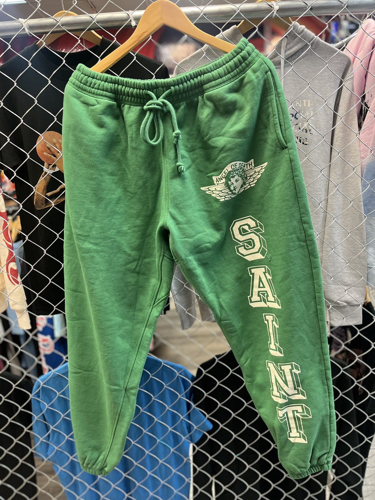 Saint Michael Saint Michael Angel Sweatpants Green | Grailed