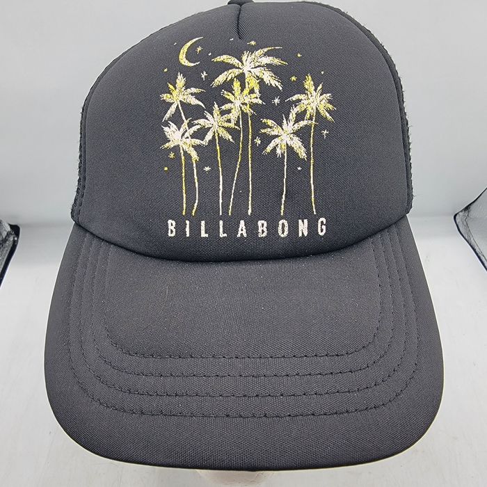 Billabong Billabong Palm Trees Across Waves Adults Trucker Hat Cap Bla ...