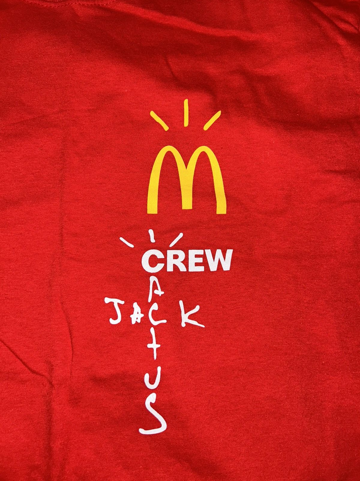Travis Scott Travis Scott x Mcdonald's Cactus Jack Red Crew TShirt Size ...