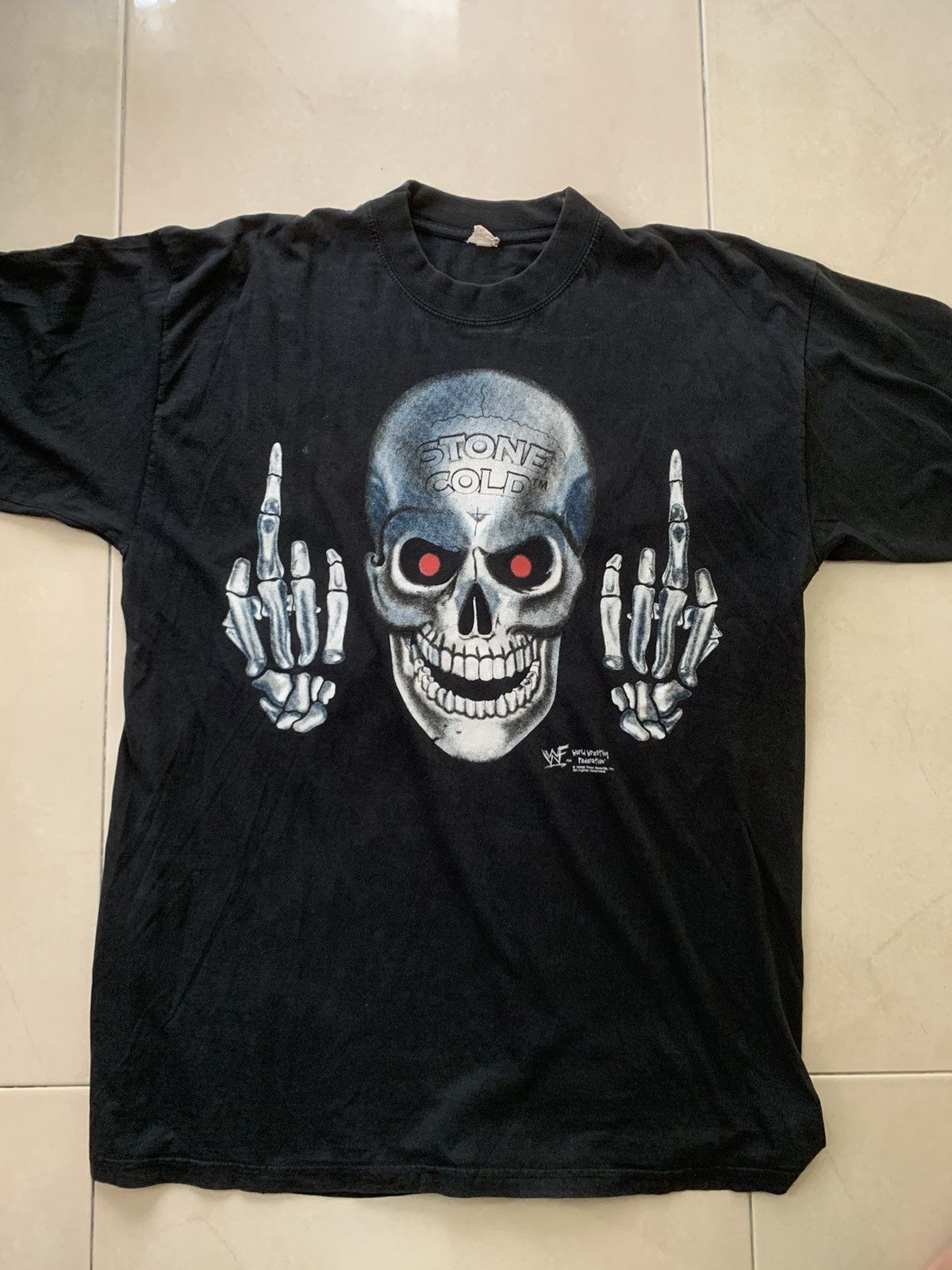 Vintage × Wcw/Nwo × Wwf Vintage wwf stone cold middle finger | Grailed