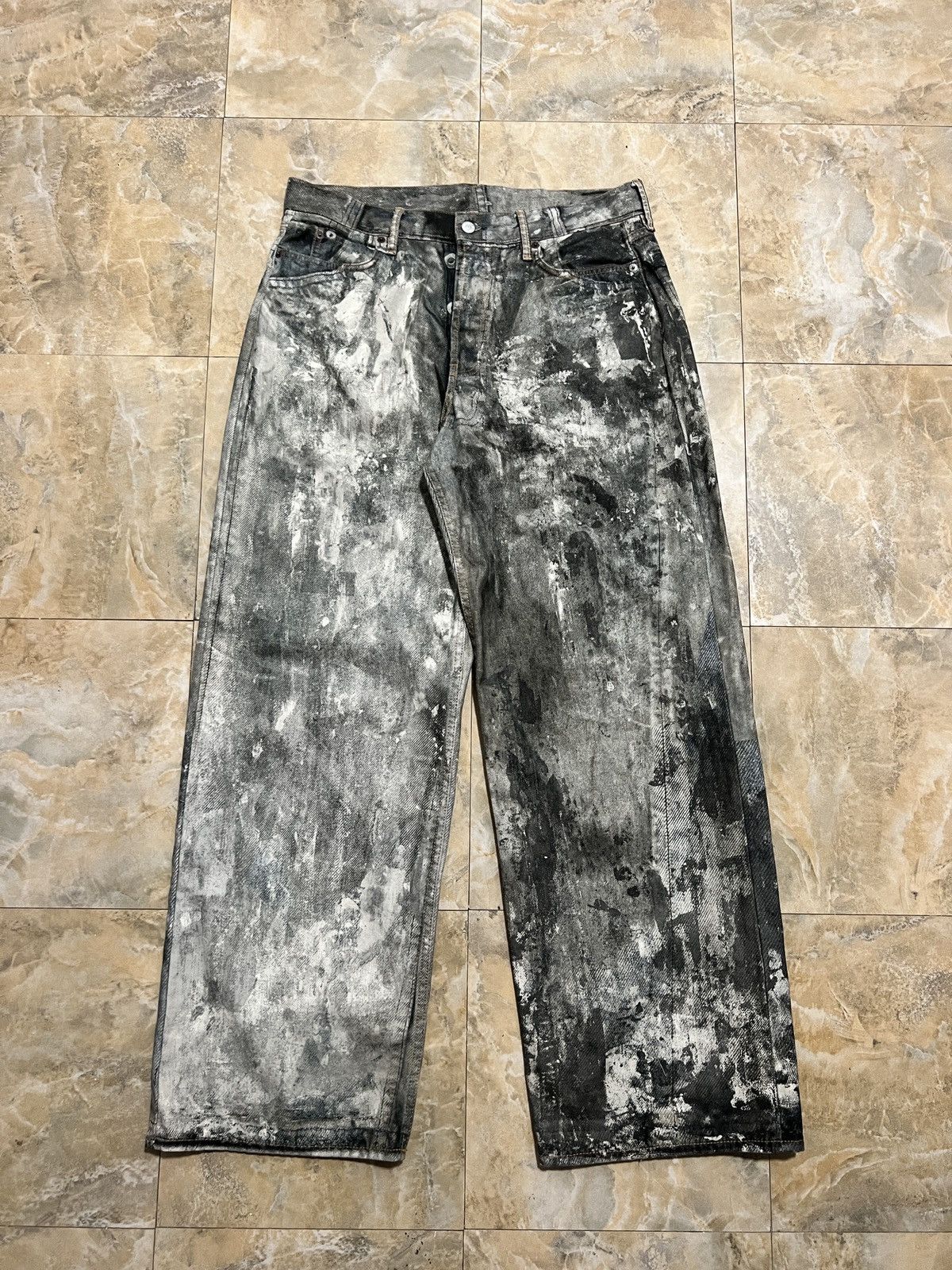 Acne Studios acne studios paint splatter denim | Grailed